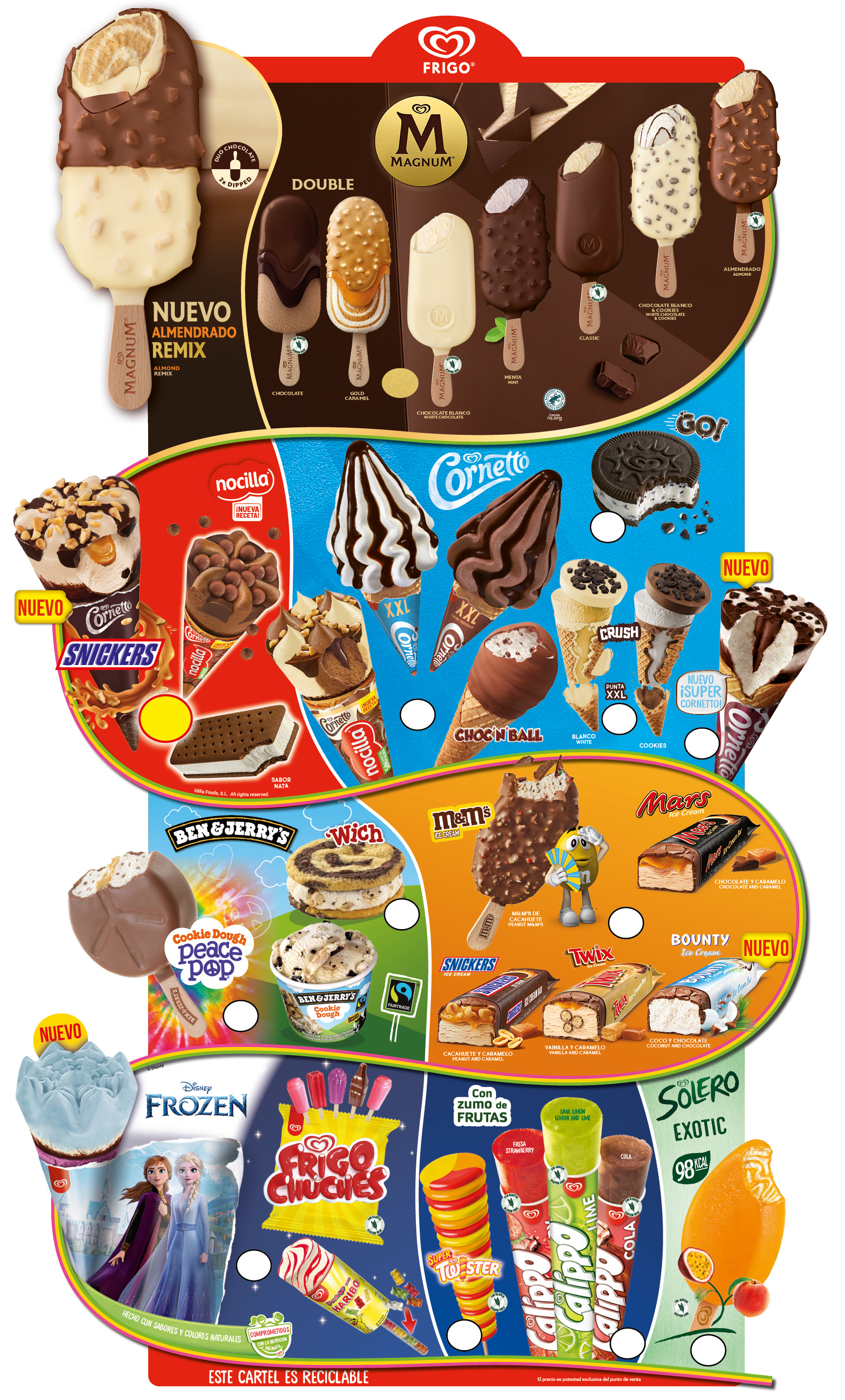 Helados Frigo - Cor Gelat ditribuidor oficial de helados Frigo en Menorca